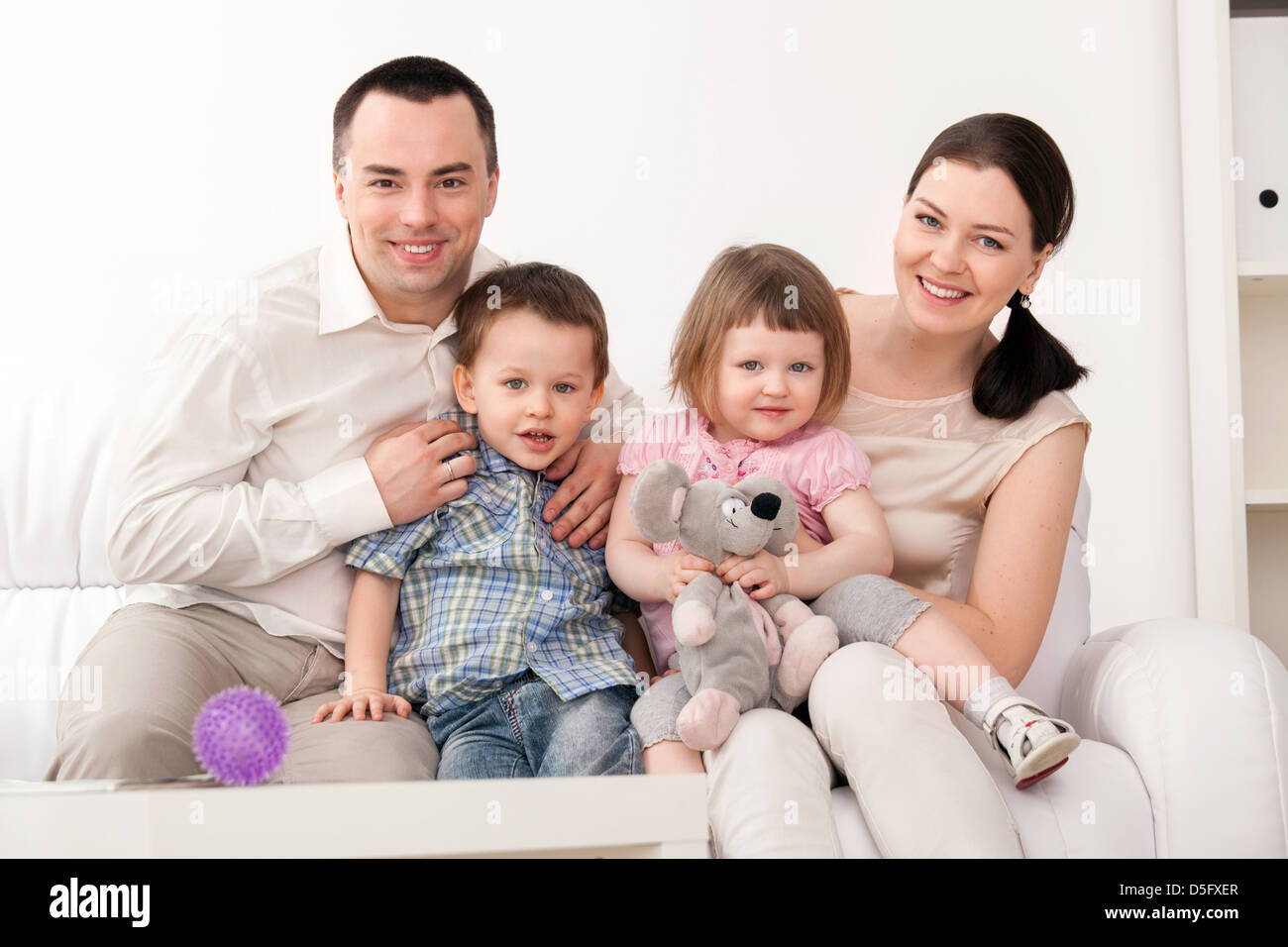 Beautiful happy family Stock Photo - Alamy