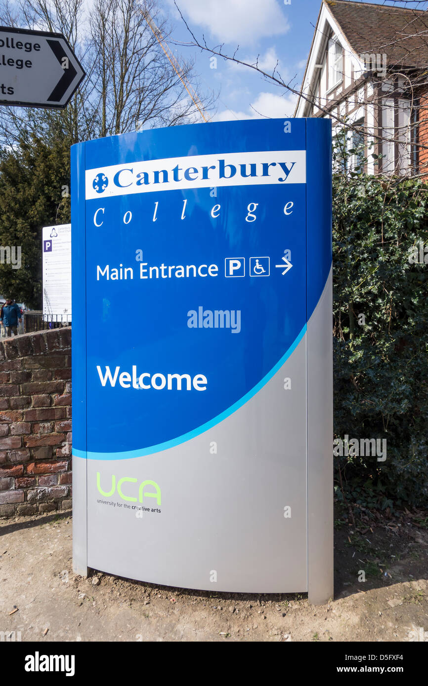 Canterbury College and University of Creative Arts Campus Stock Photo ...
