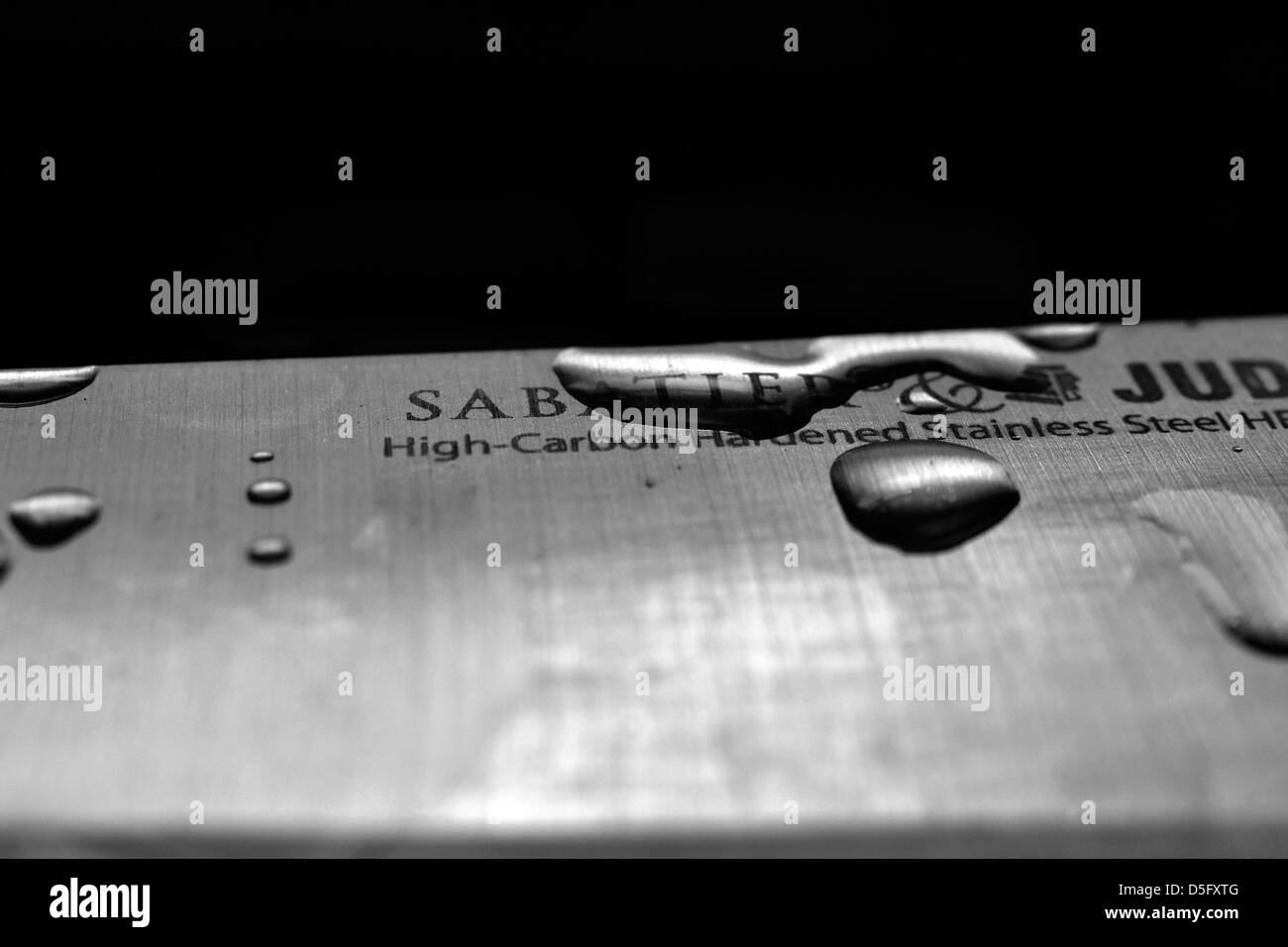 knife blade waterdrop Stock Photo - Alamy