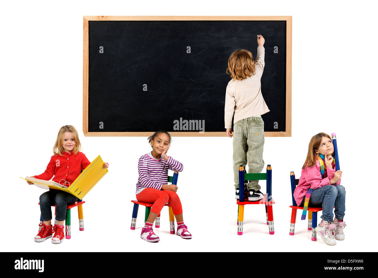 Children's group in the classroom in school Stock Photo - Alamy