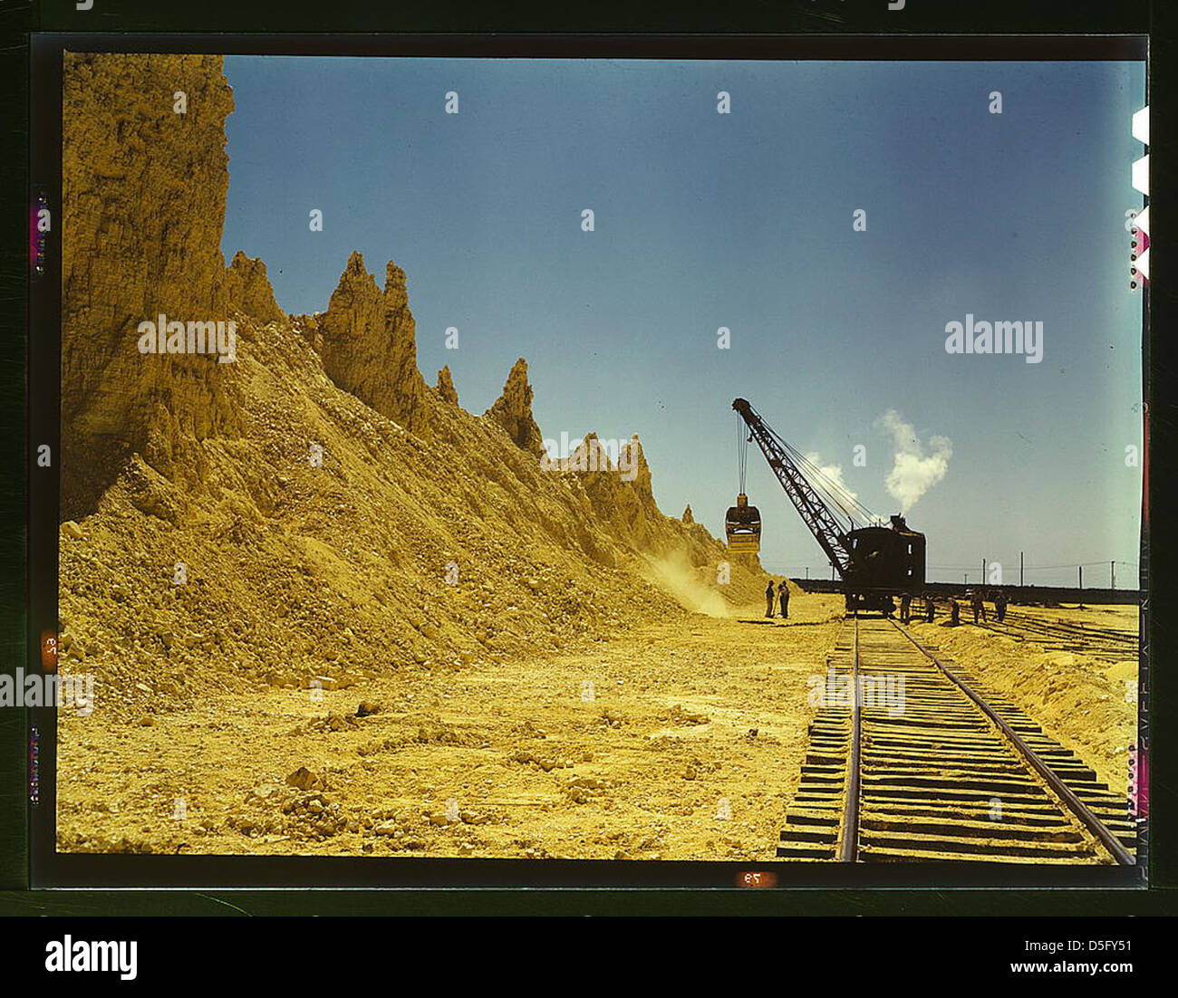 This 1940s photograph shows a nearly exhausted sulfur vat at the ...