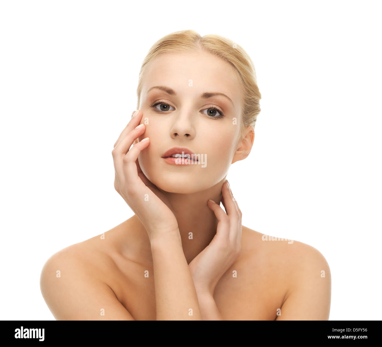 woman touching her face skin Stock Photo - Alamy