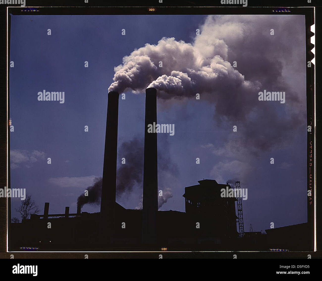 Smoke stacks (LOC Stock Photo - Alamy