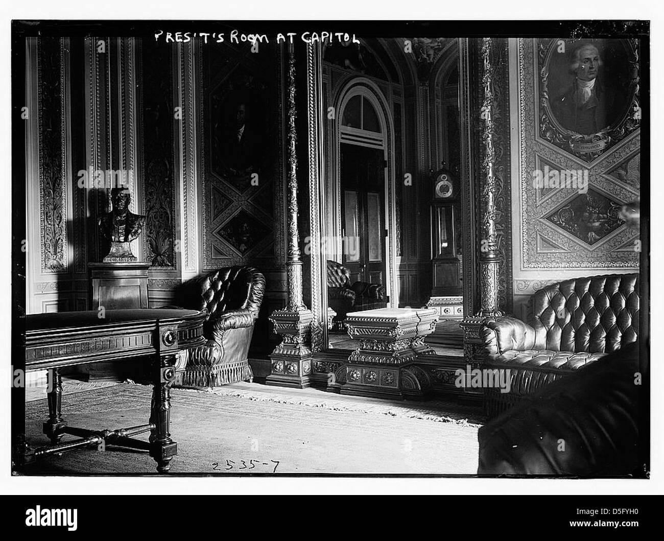 The President's Room at the U.S. Capitol features a bust of Samuel ...