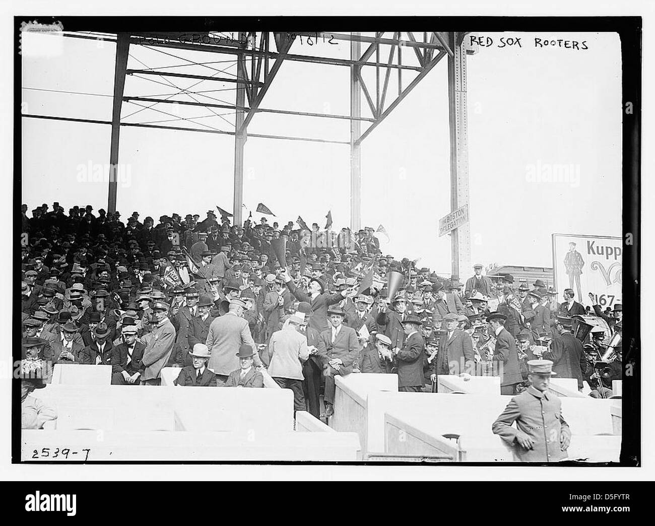 The first game of the 1912 World Series between the Boston Red Sox and ...
