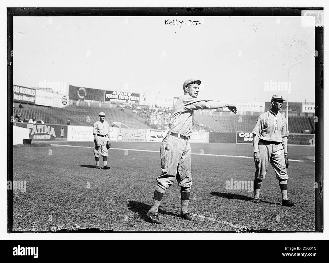 A 1912 photograph of baseball player Billy Kelly at Polo Grounds in New ...