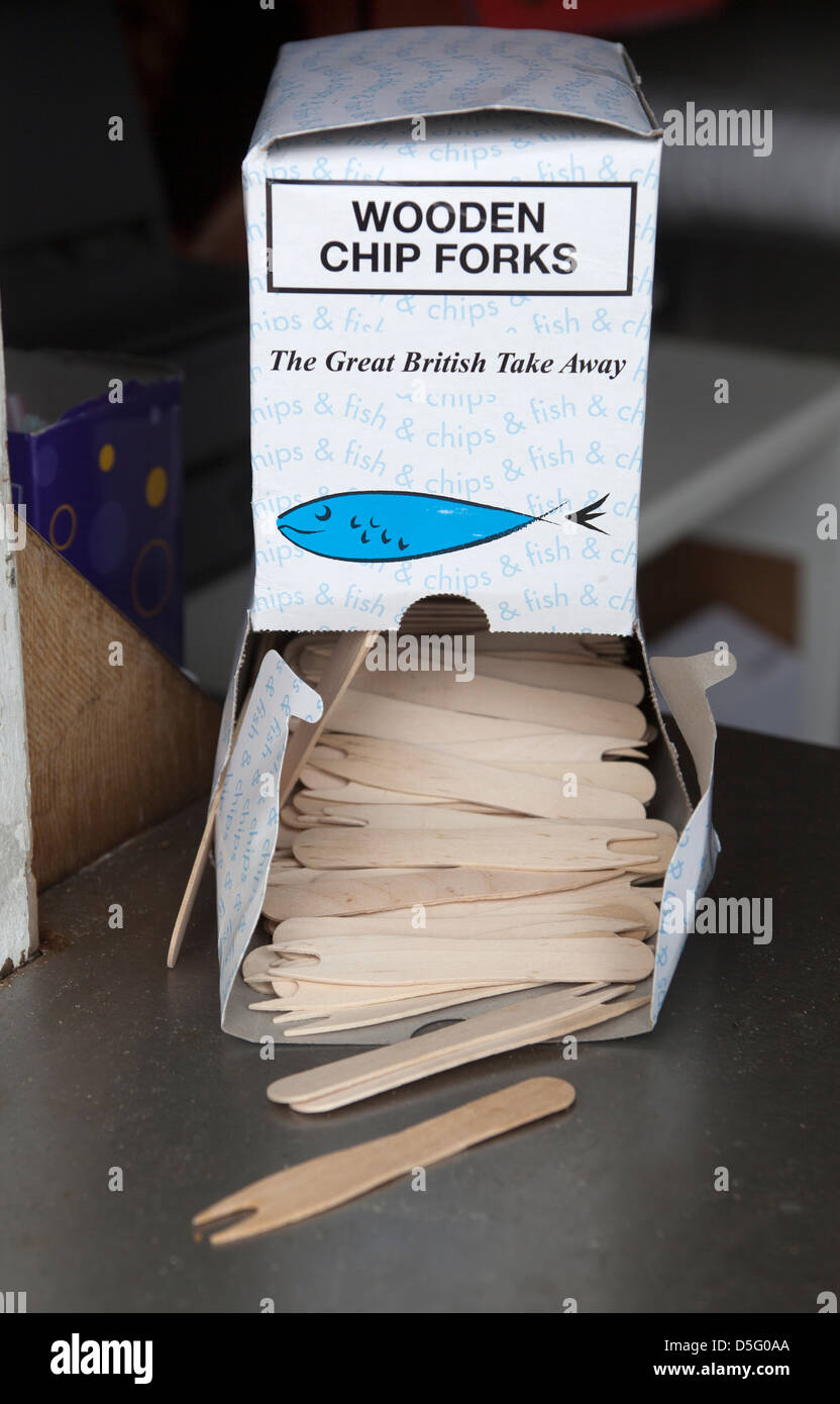 Wooden Chip Forks Stock Photo - Alamy
