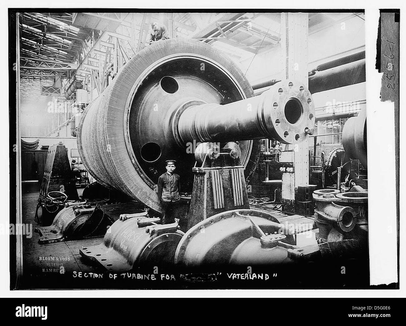 A section of a steam turbine intended for the ocean liner SS Vaterland ...