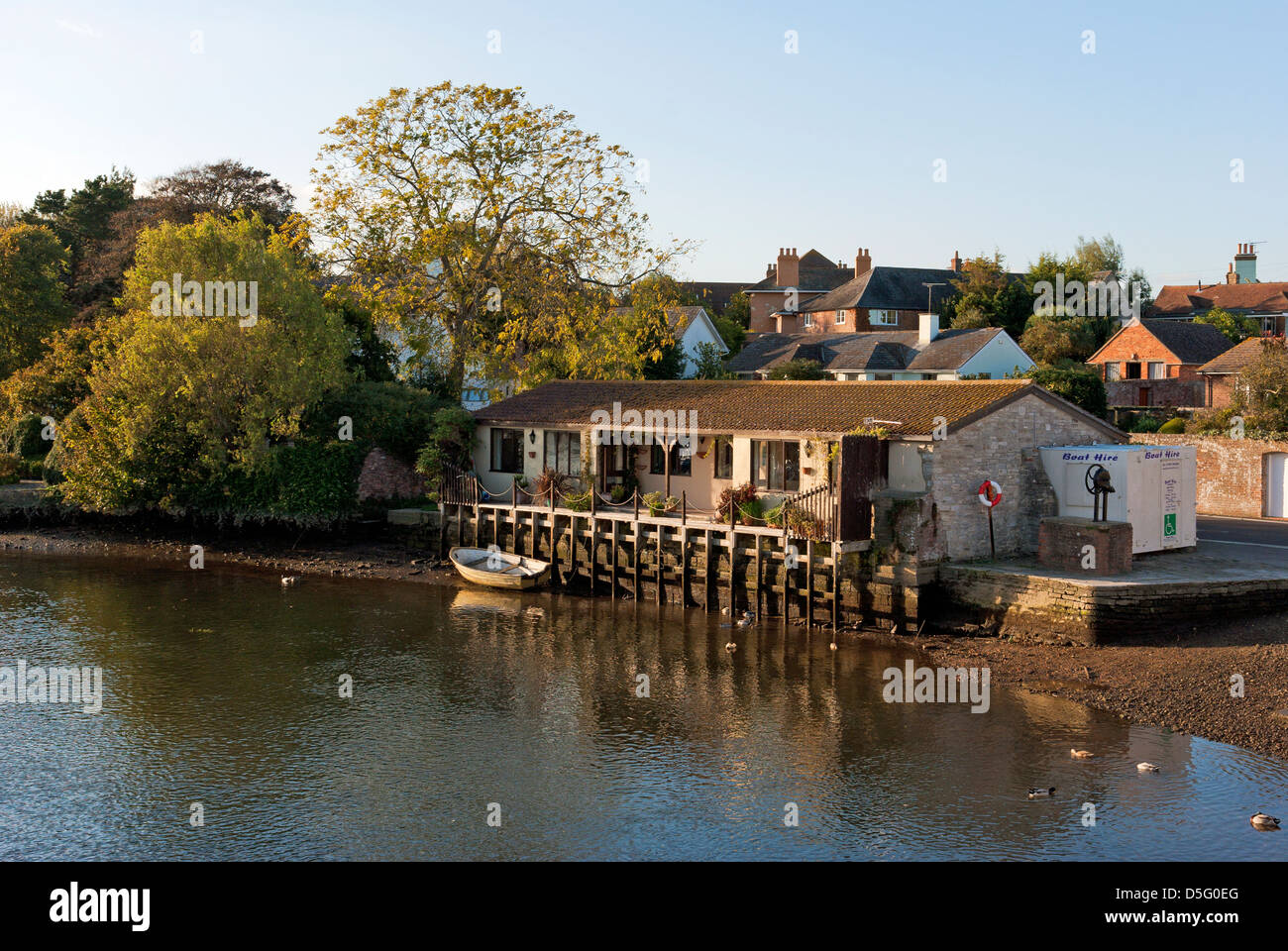 Boathouse on the river Frome, Wareham, Dorset Stock Photo - Alamy