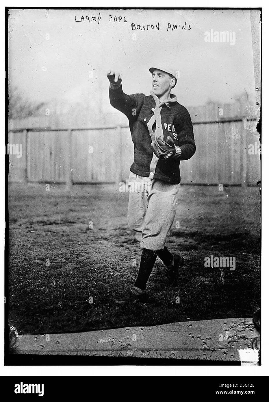 This portrait features Larry Pape, a baseball player from the American ...