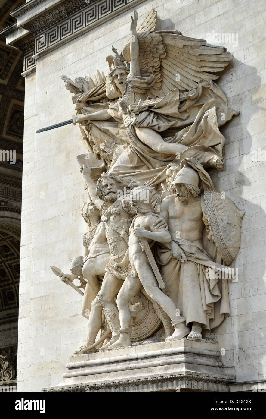 Statues on The Arc de Triomphe Paris France Stock Photo - Alamy