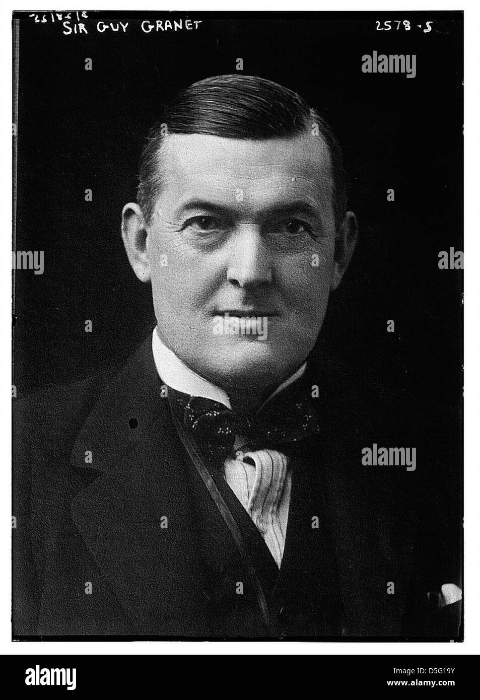 A portrait of Sir Guy Granet, a notable figure from the early 20th ...