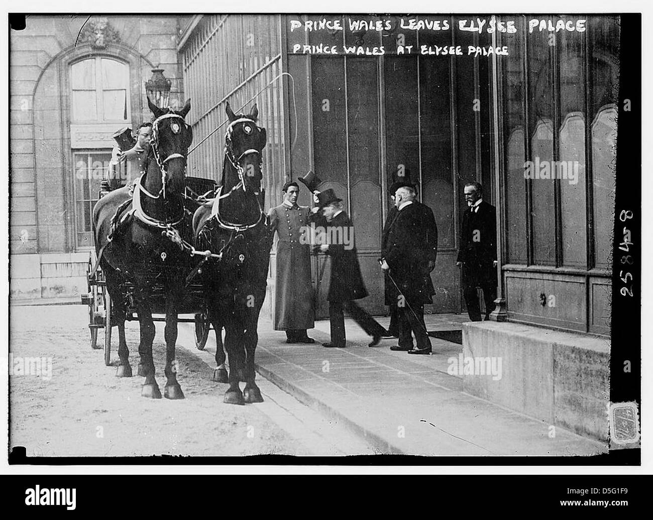 The Prince of Wales, Edward VIII, is photographed at the Elysee Palace ...