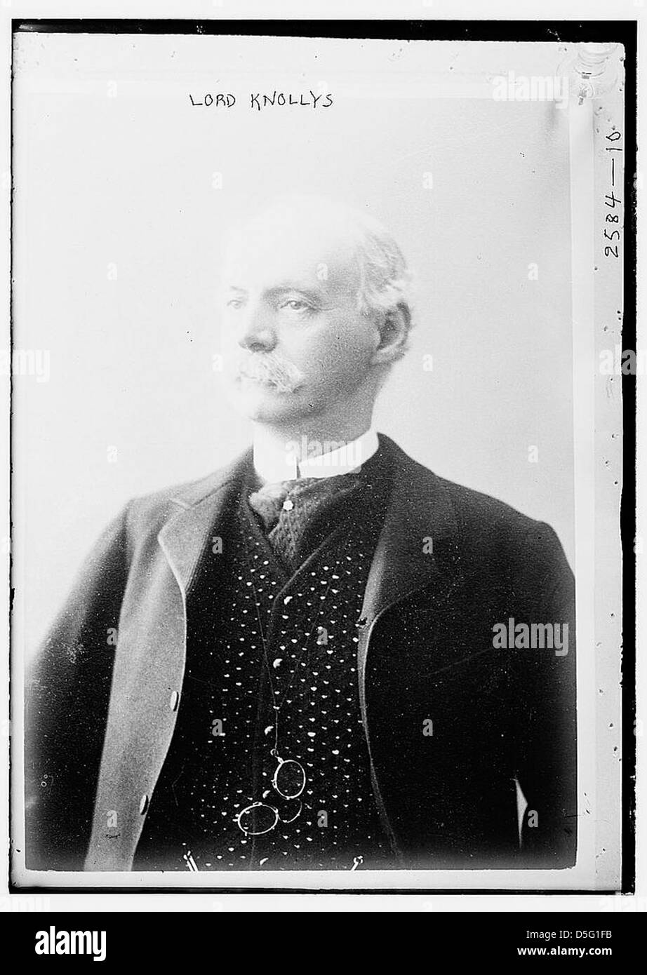 A portrait of Lord Knollys, captured in a historical photograph by the ...