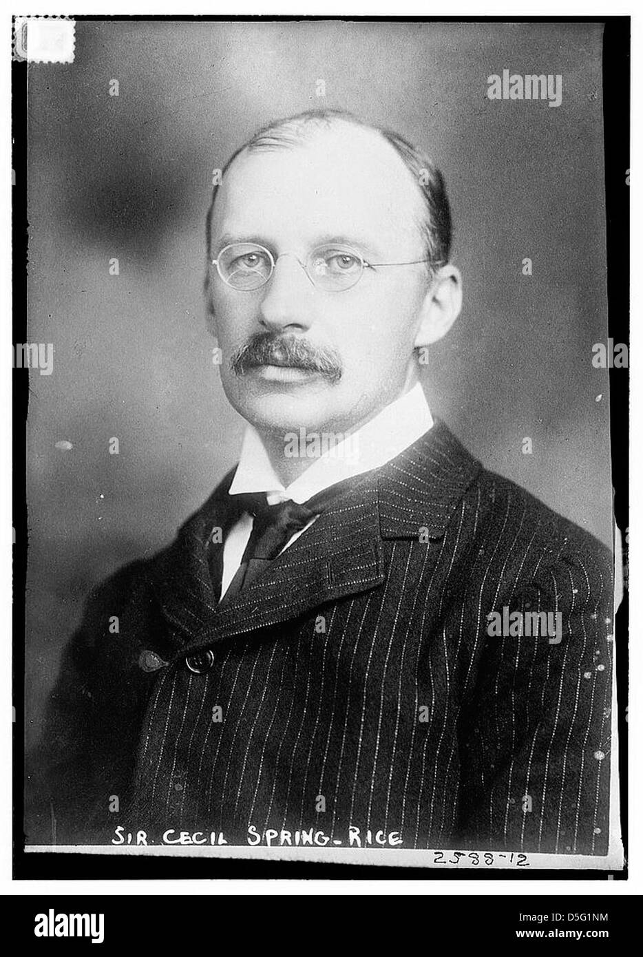 A portrait of Sir Cecil Spring-Rice, a British diplomat known for his ...