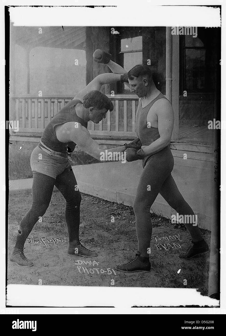 Boxers Jim Flynn and Tommy Ryan are pictured in this vintage photo ...