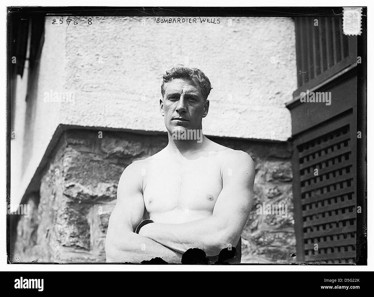 A portrait of Billy Bombardier Wells, a British heavyweight boxing ...