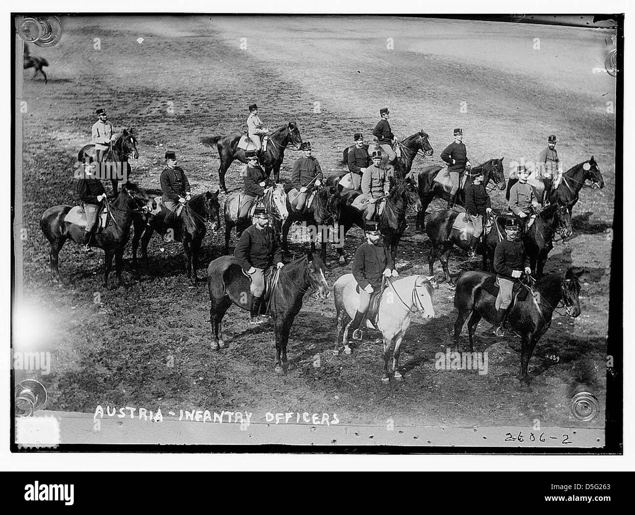 A photograph of Austrian infantry officers, dressed in military ...