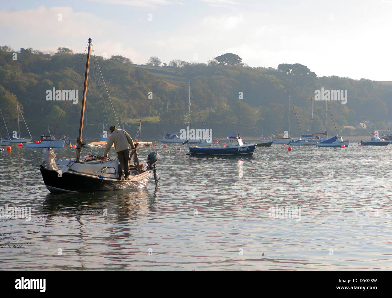 Helford passage ferry boat hi-res stock photography and images - Alamy
