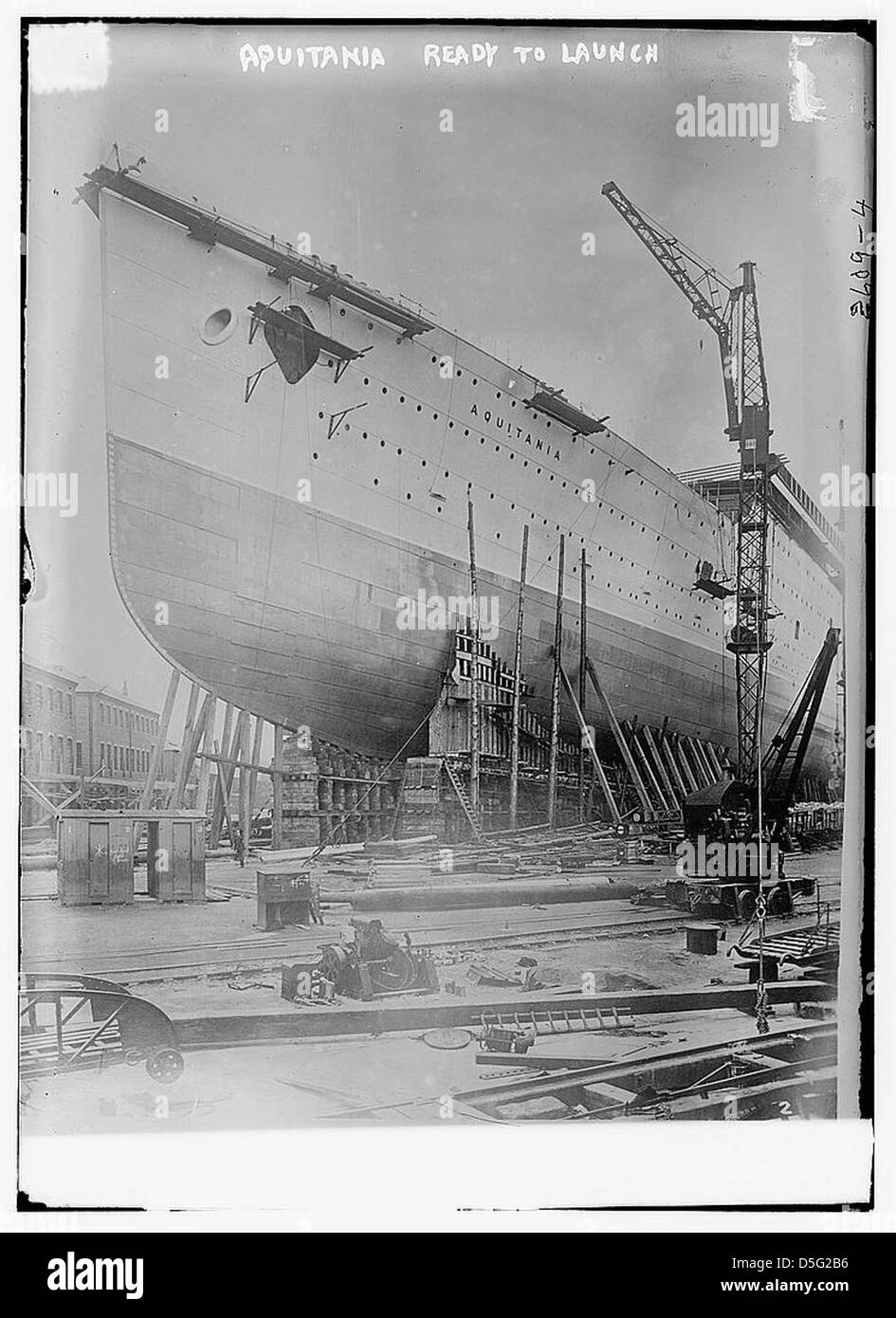 AQUITANIA ready to launch (LOC Stock Photo - Alamy