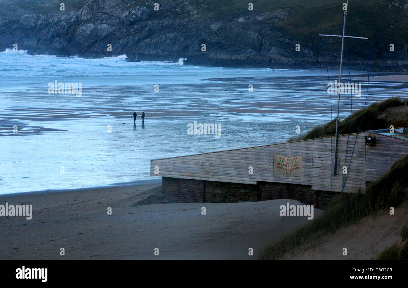 Crantock beach at dusk, Crantock, Cornwall, England Stock Photo - Alamy