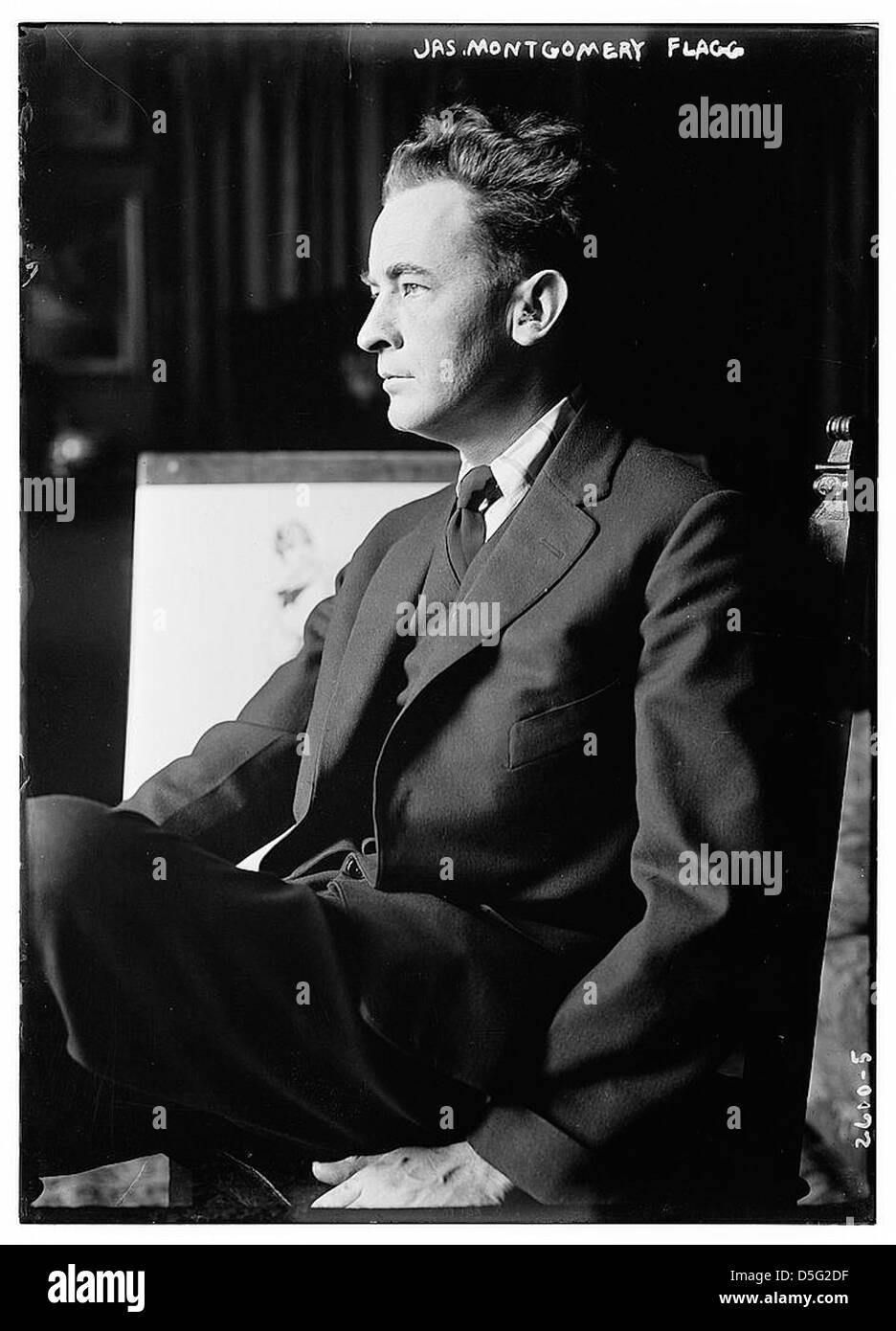 A portrait of artist James Montgomery Flagg, famous for his iconic ...