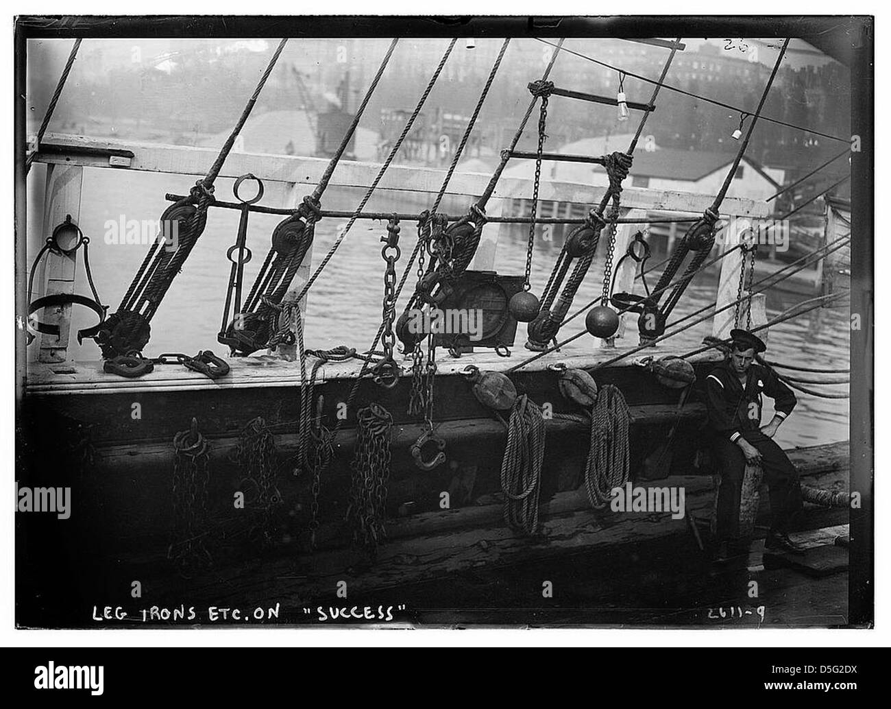 This image shows leg irons and other restraints aboard the ship Success ...