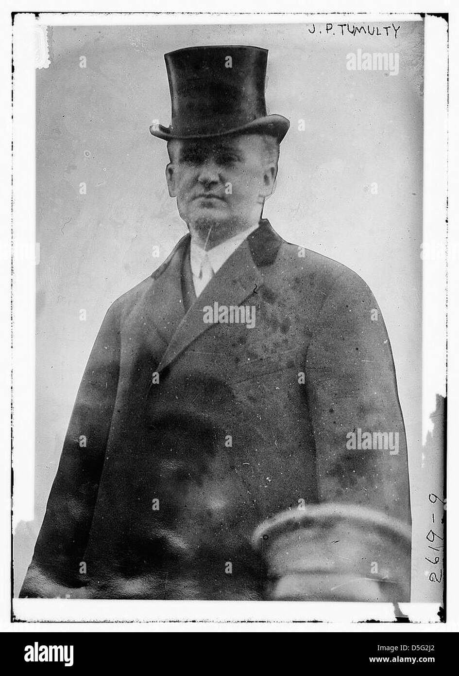 A portrait of J.P. Tumulty, a prominent figure in early 20th-century ...