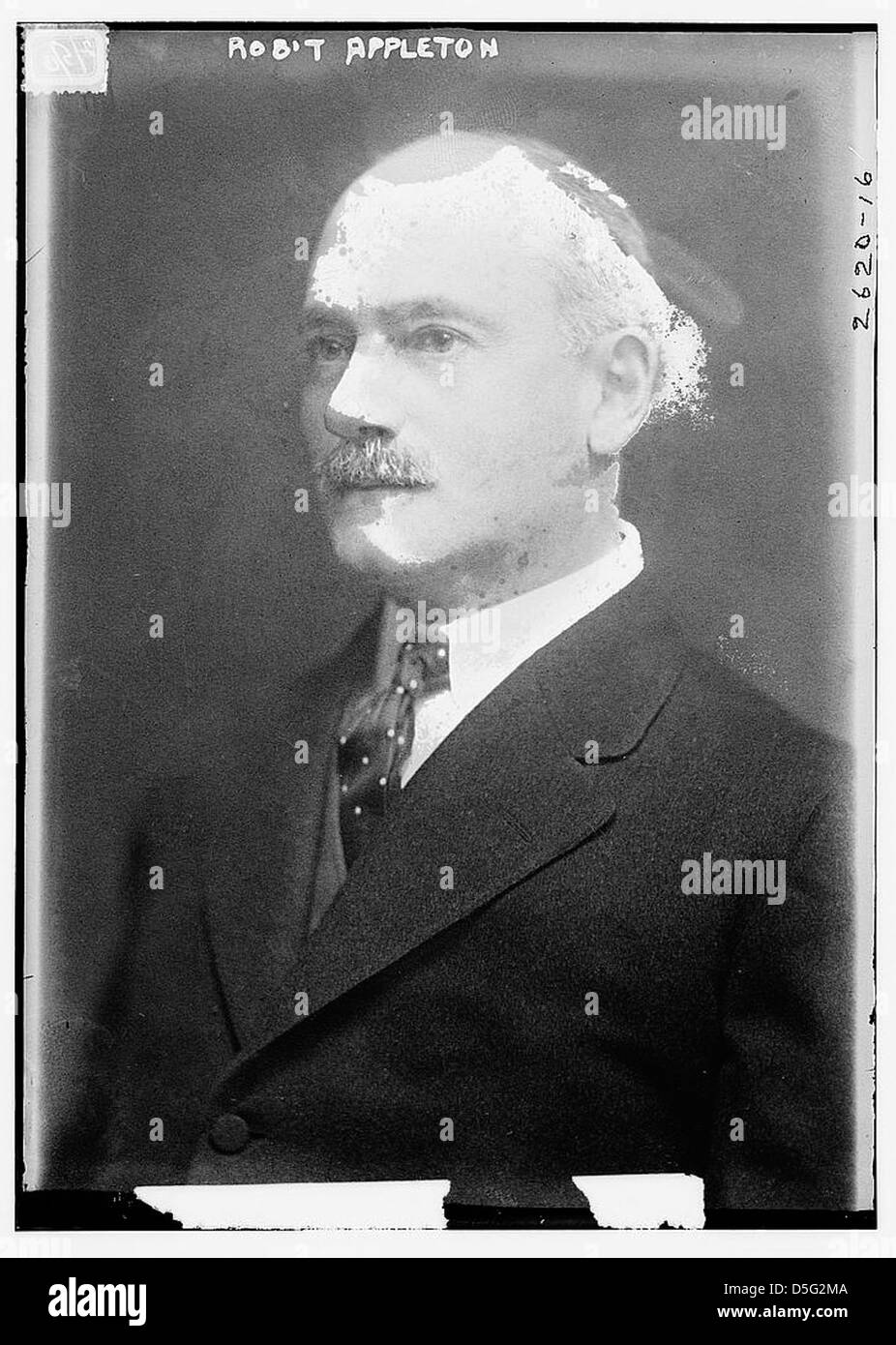 A black-and-white portrait of Robert Appleton, a white male historical ...