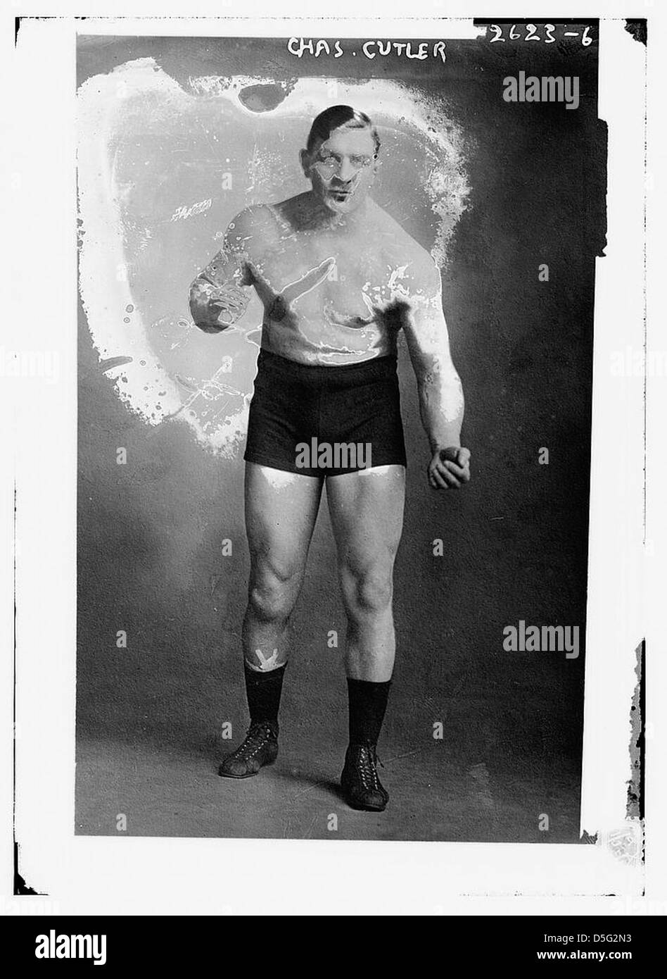 A photograph of Charles Cutler, a boxer known for his strength and ...