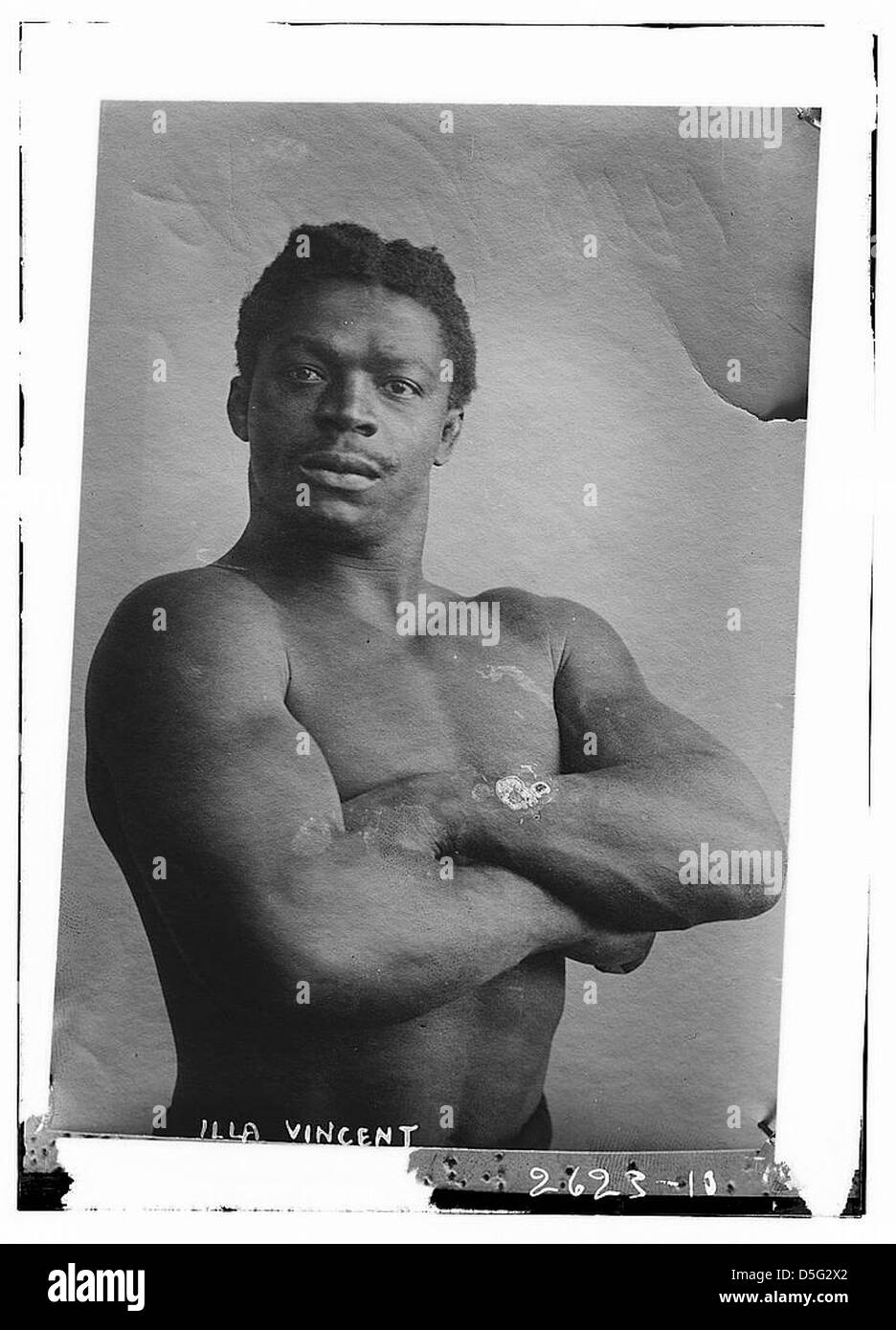 Illa Vincent, a boxer, is portrayed in this historical photograph ...