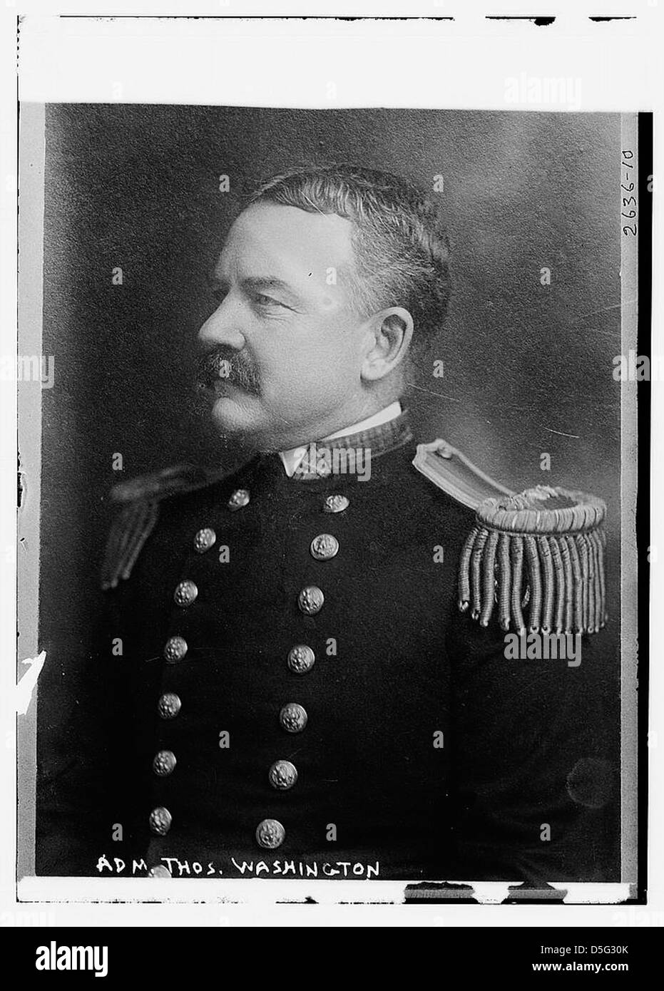 Adm. Thomas Washington, a U.S. Navy officer, is captured in a portrait ...
