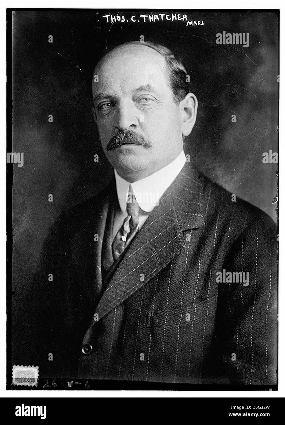 A portrait of Thos. C. Thatcher from Massachusetts, featuring his ...
