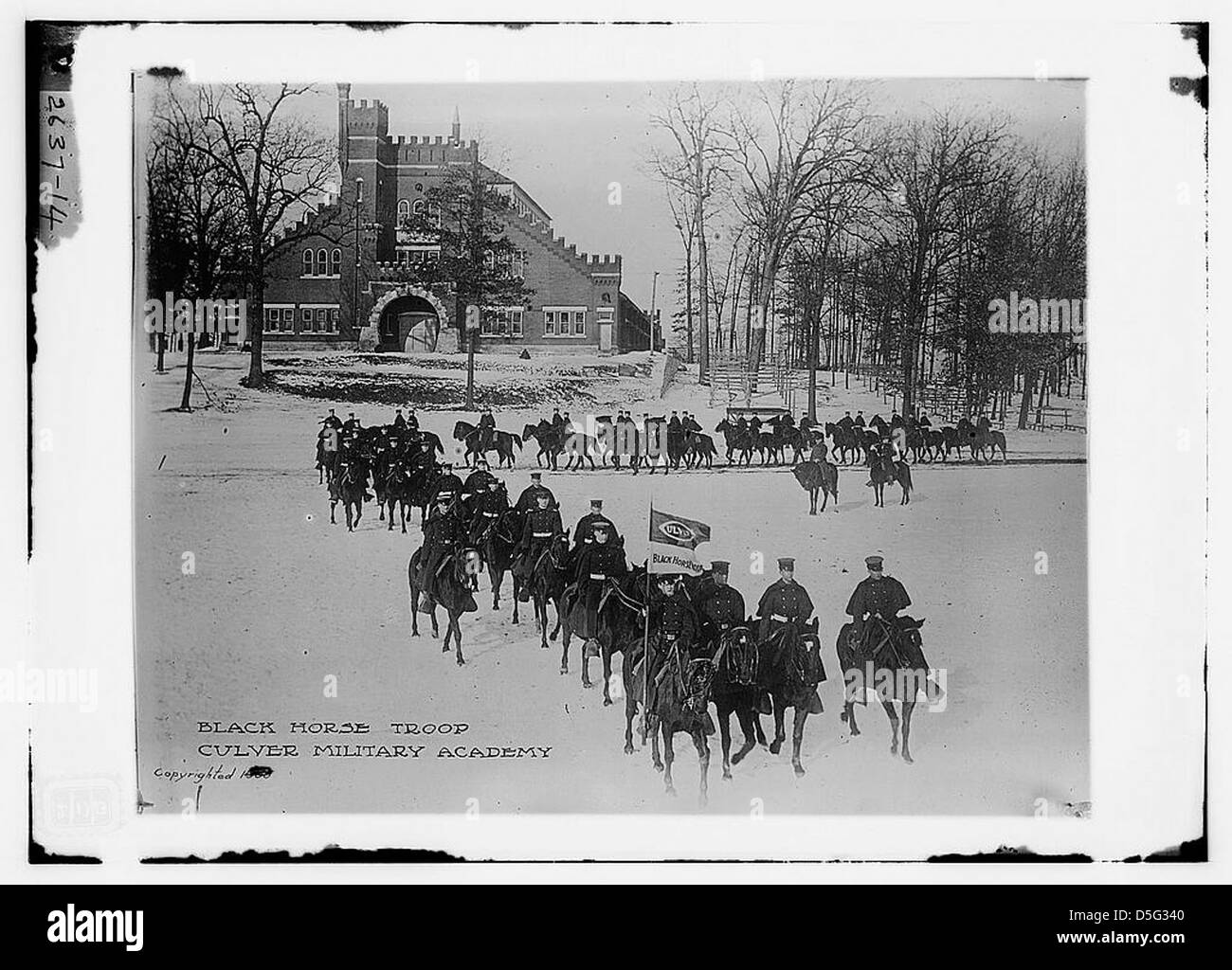 This photograph shows the Black Horse Troop, a cavalry unit from Culver ...