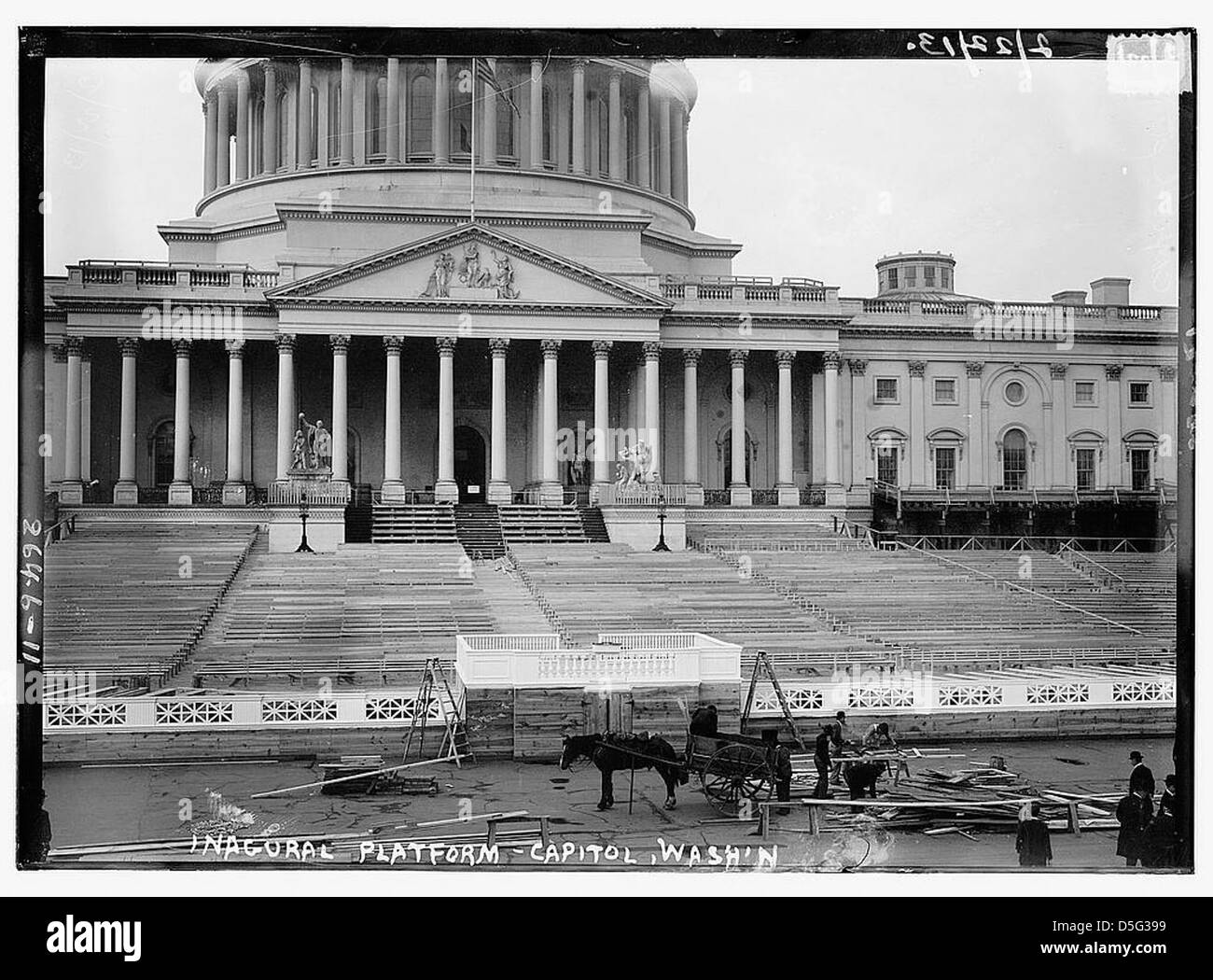 Inaugural platform, Capitol, Wash'n (LOC Stock Photo - Alamy
