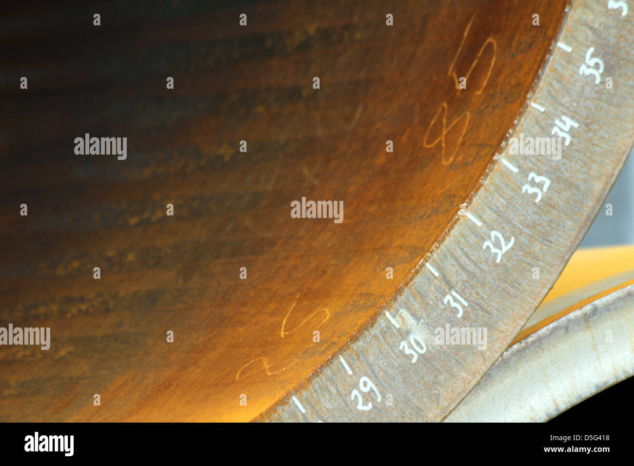numbered steel tube Stock Photo - Alamy
