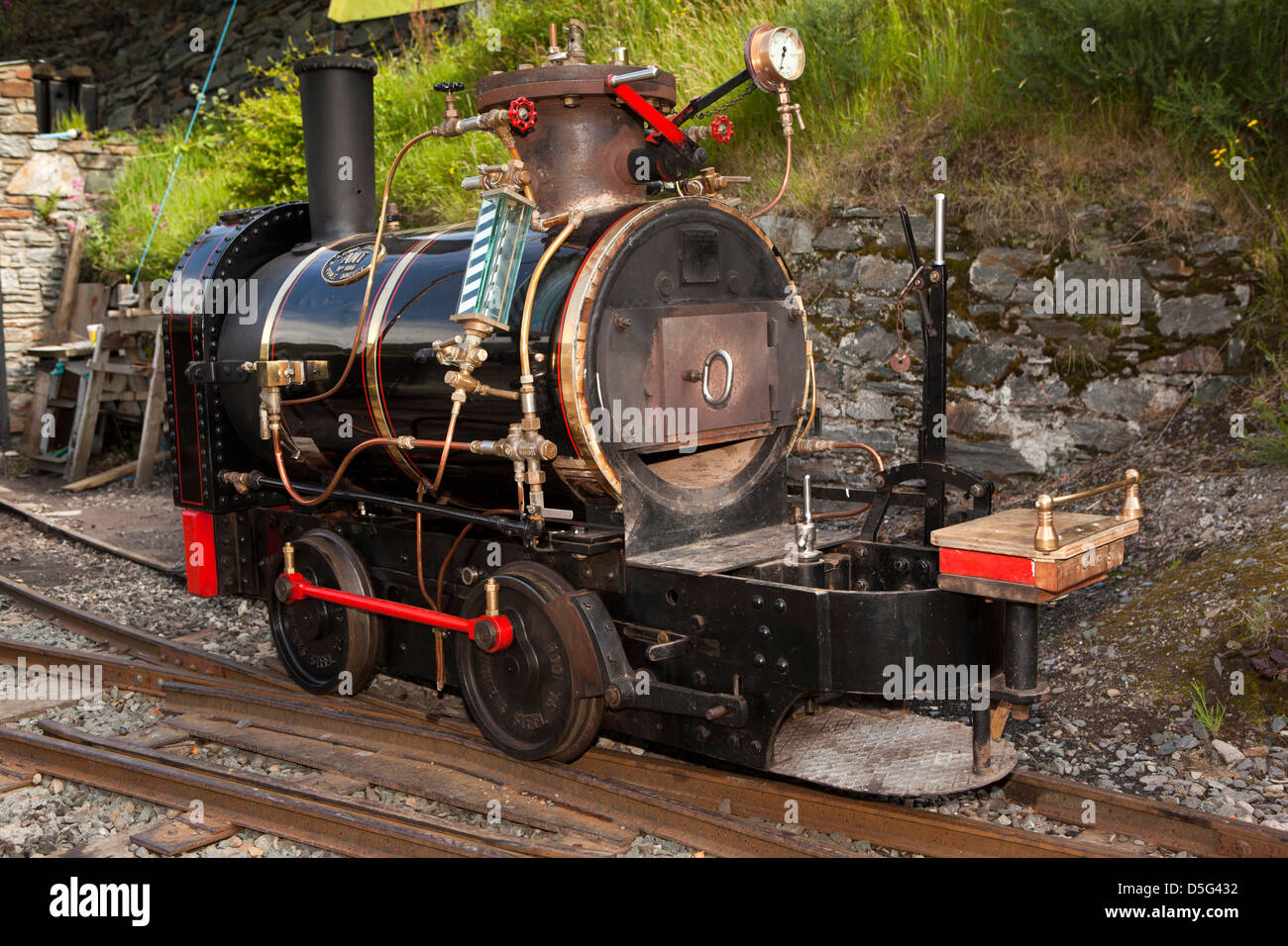 Isle of Man, Laxey, Great Laxey Mine Railway replica steam locomotive ...