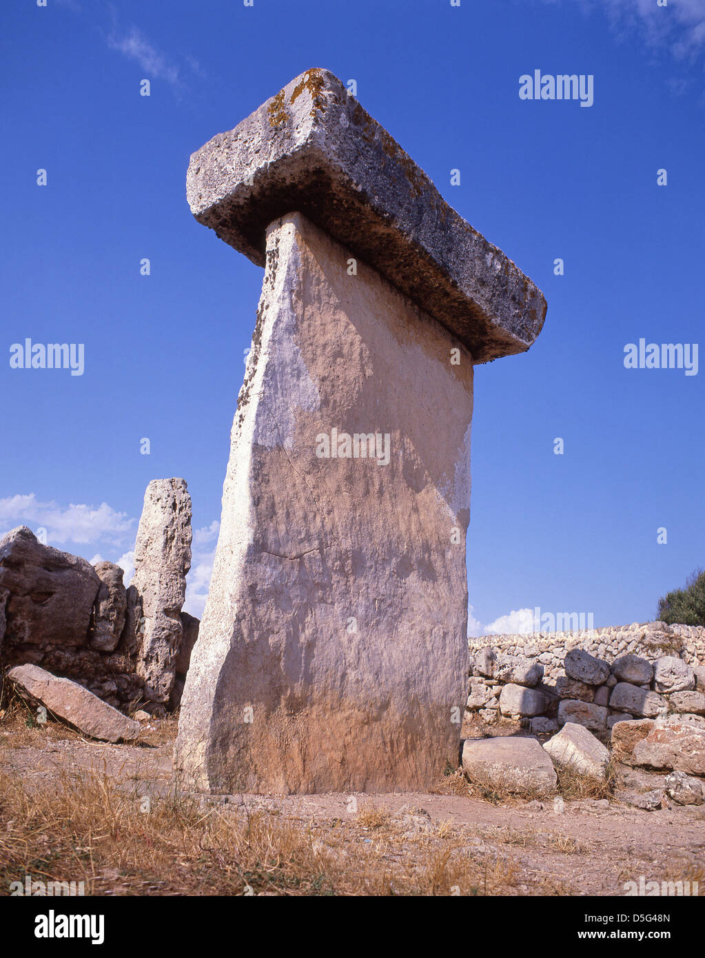 A taula at the prehistoric, archaeological site of Trepucó, near Mahon ...