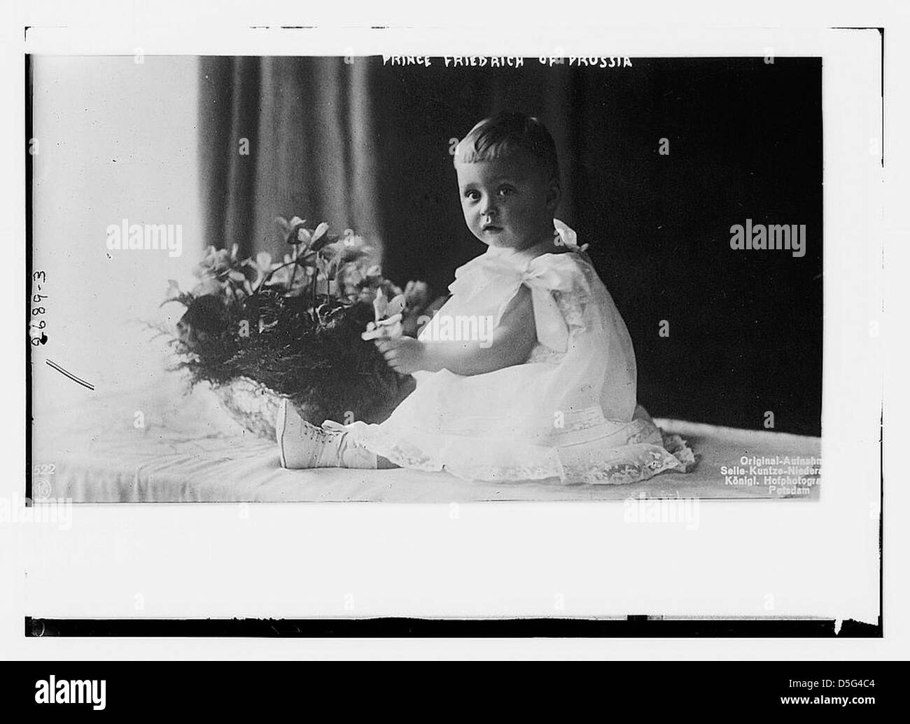 A photograph of Prince Frederick of Prussia as a toddler, capturing the ...