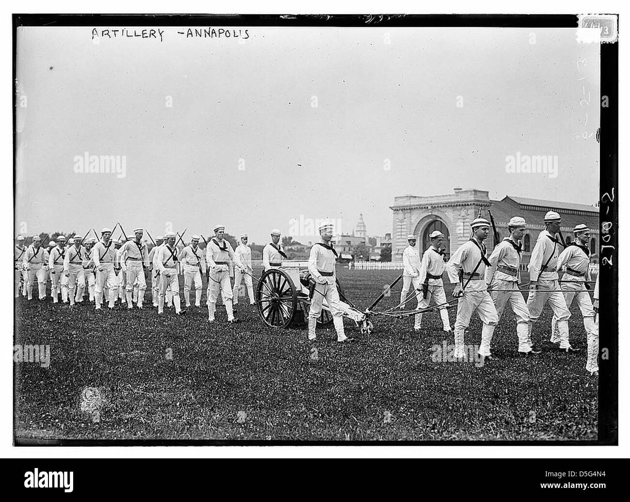 Midshipmen at the U.S. Naval Academy in Annapolis engage in artillery ...