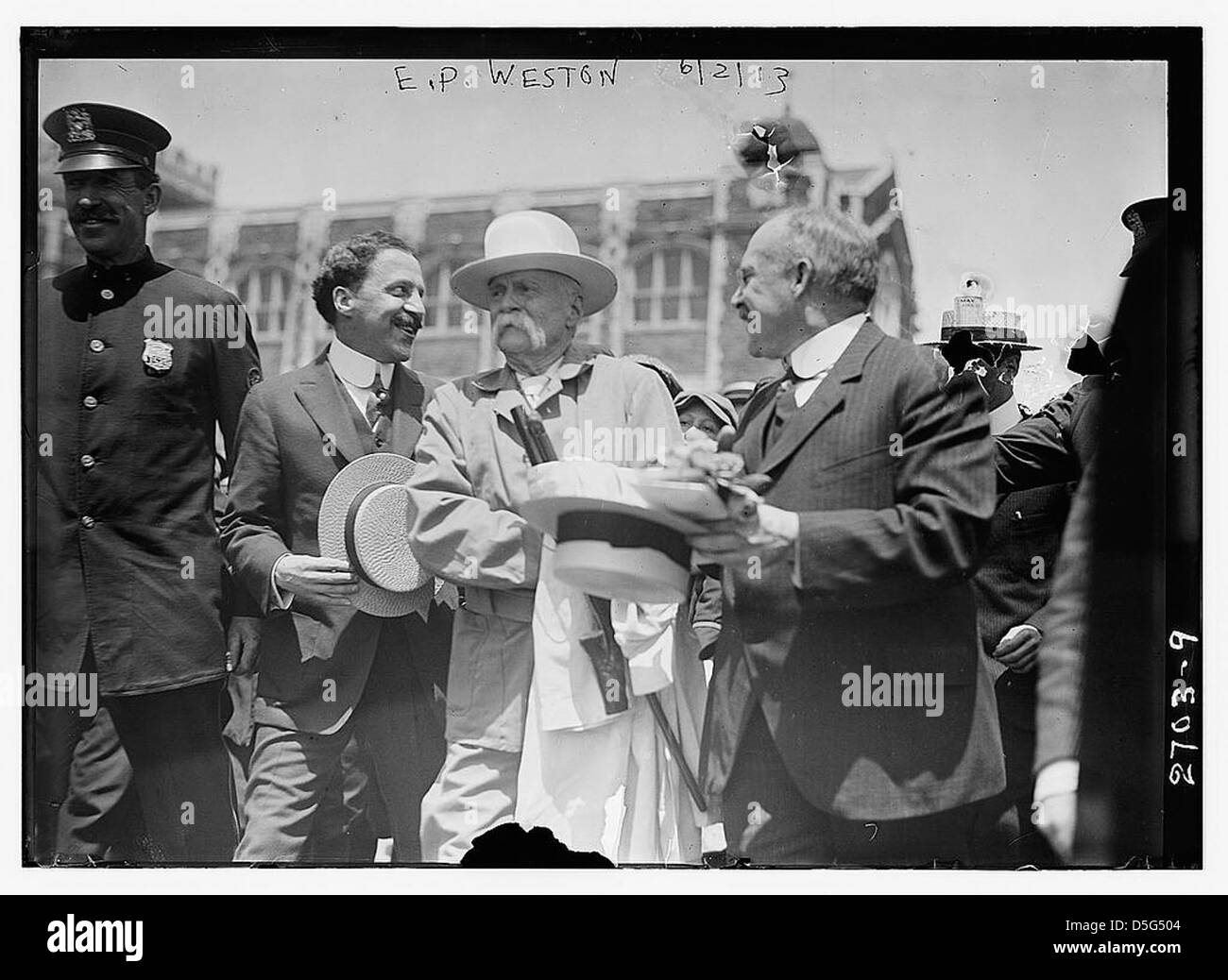 Edward Payson Weston, known for his long-distance walks, is captured in ...