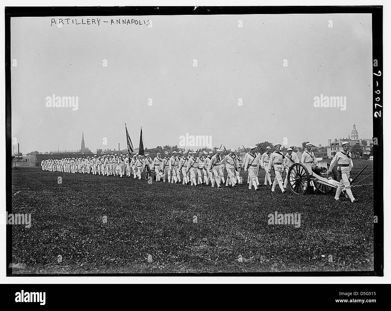 An artillery drill at the United States Naval Academy in Annapolis ...