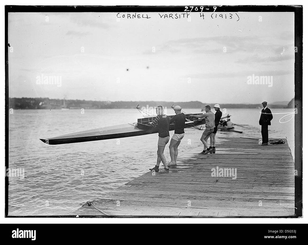 A photograph of the Cornell University Varsity 4 rowing team in 1913 ...