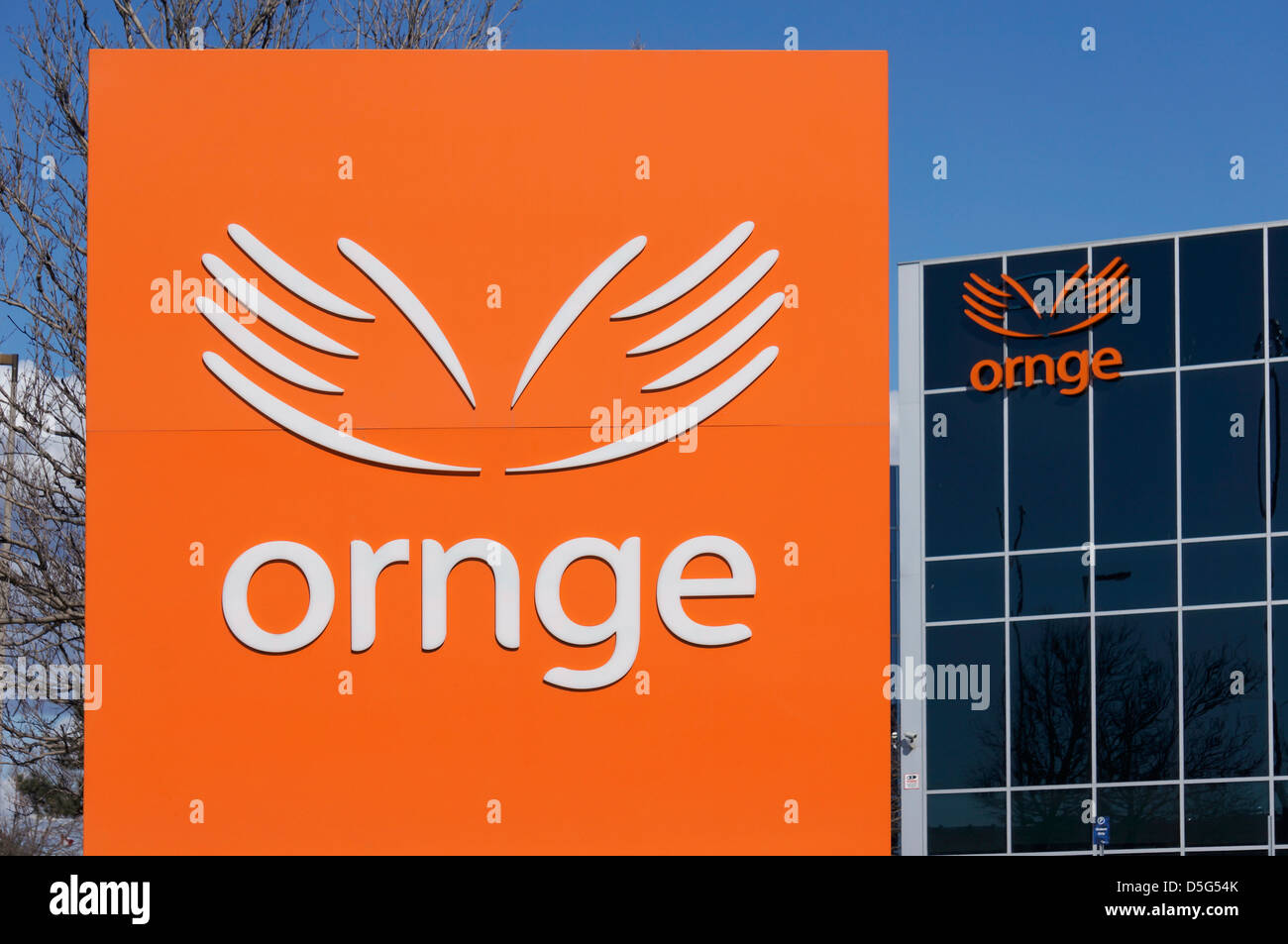 Ornge Sign Logo outside Head Office, Mississauga Stock Photo - Alamy
