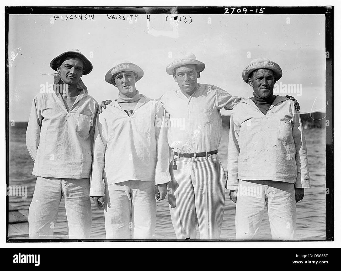 A photograph of the University of Wisconsin's Varsity 4 crew team from ...