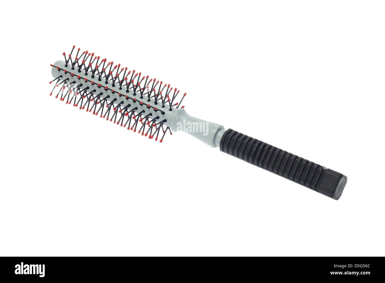 Plastic Hairbrush on white Background Stock Photo - Alamy