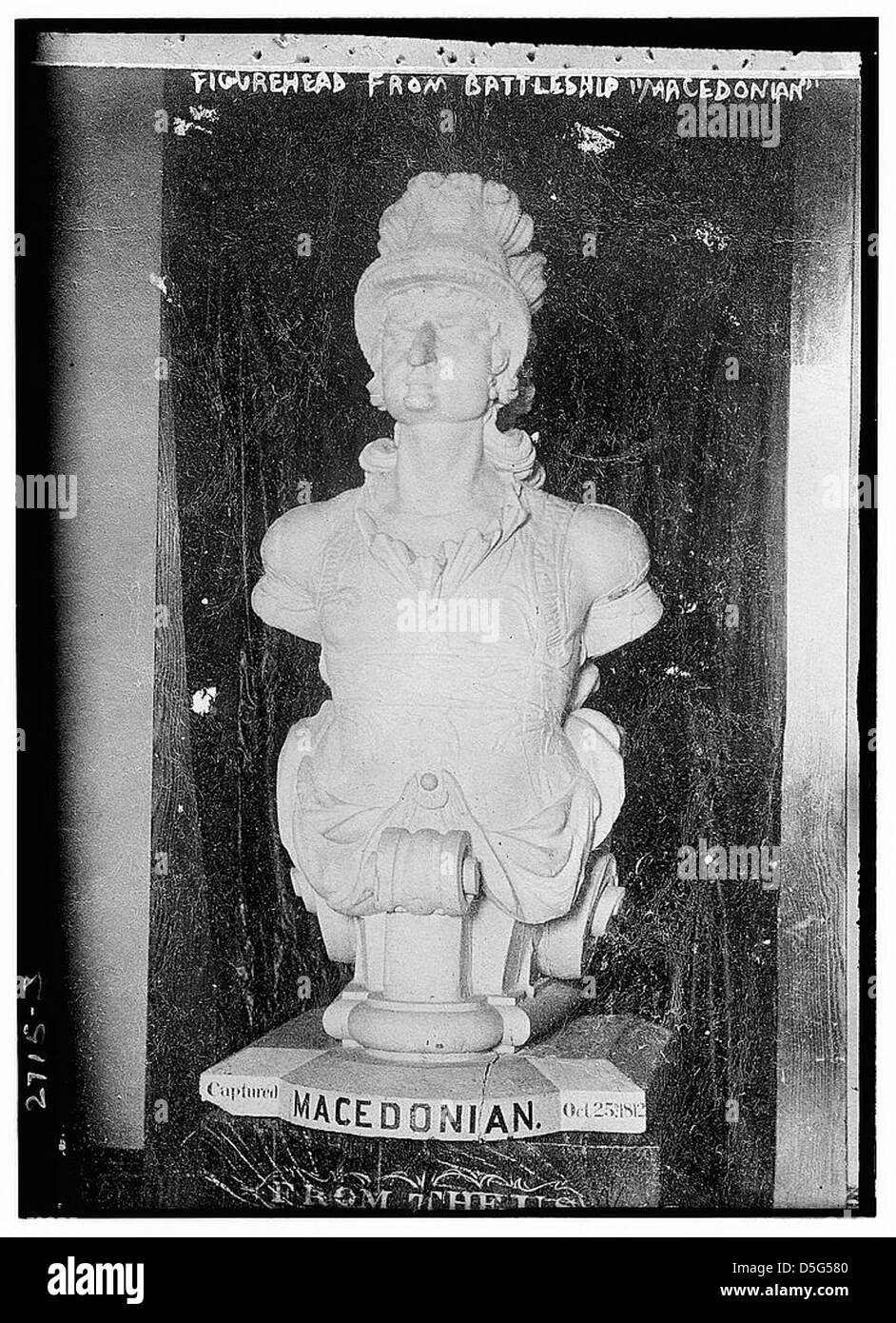 The figurehead from the USS Macedonia, a frigate used during the War of ...