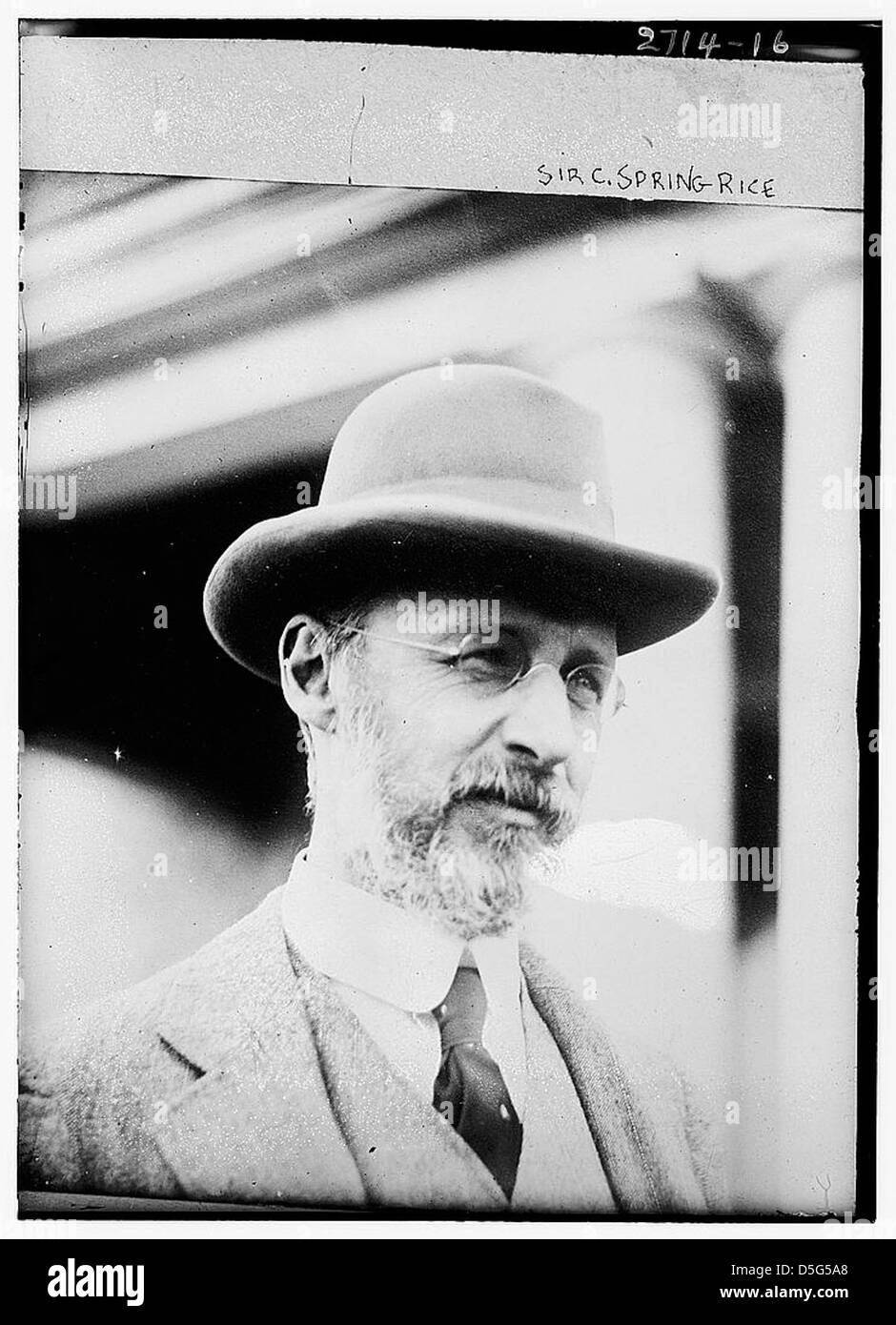 This photograph depicts Sir Cecil Spring-Rice, a British diplomat ...