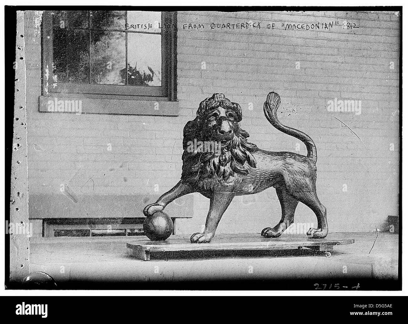 British Lion from quarterdeck of MACEDONIAN, 1812 (LOC Stock Photo - Alamy