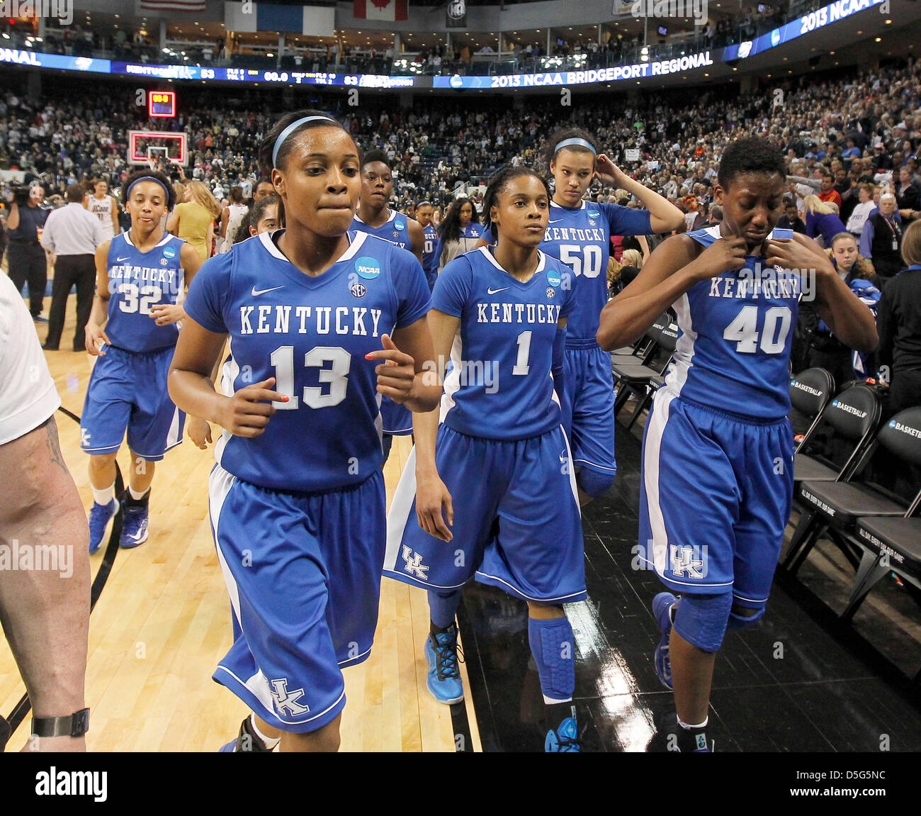 April 1, 2013 - Bridgeport, CT, USA - UK players including Kentucky ...